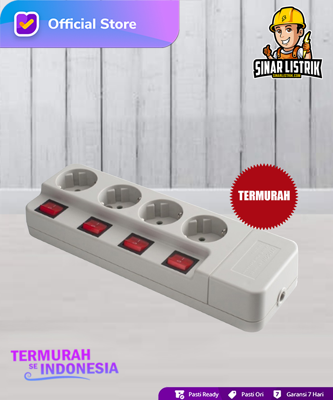 Stop Kontak Switch / 4 Lubang UTICON ST-1485SN