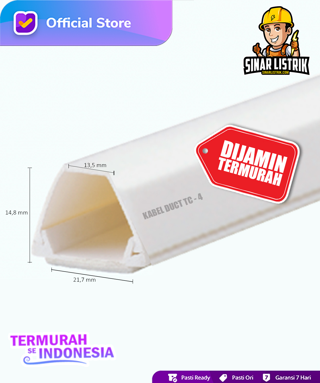 Kabel Duct TC-4 / Cable Protector 1 Meter Termurah