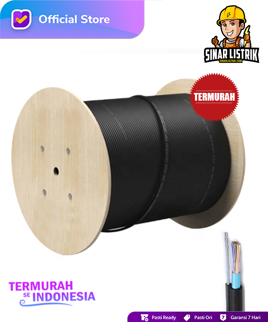 Kabel Telepon Udara Outdoor / Drop Wire Multipair Supreme