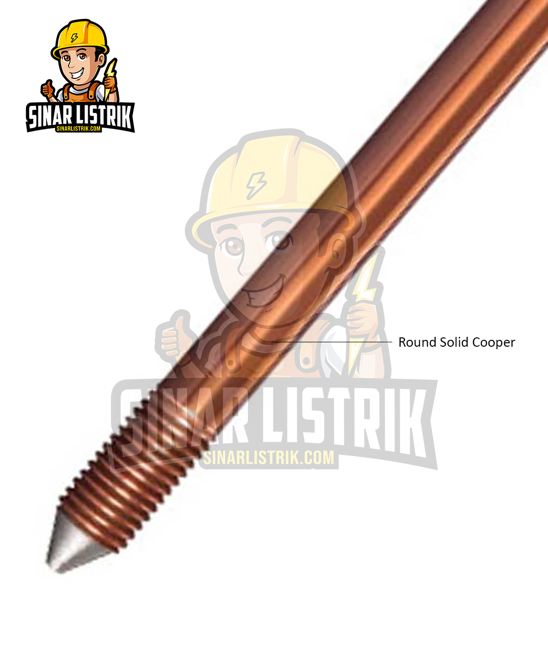 Ground Rod / Copper rod Anti Petir 2 Meter Murah dan Berkualitas