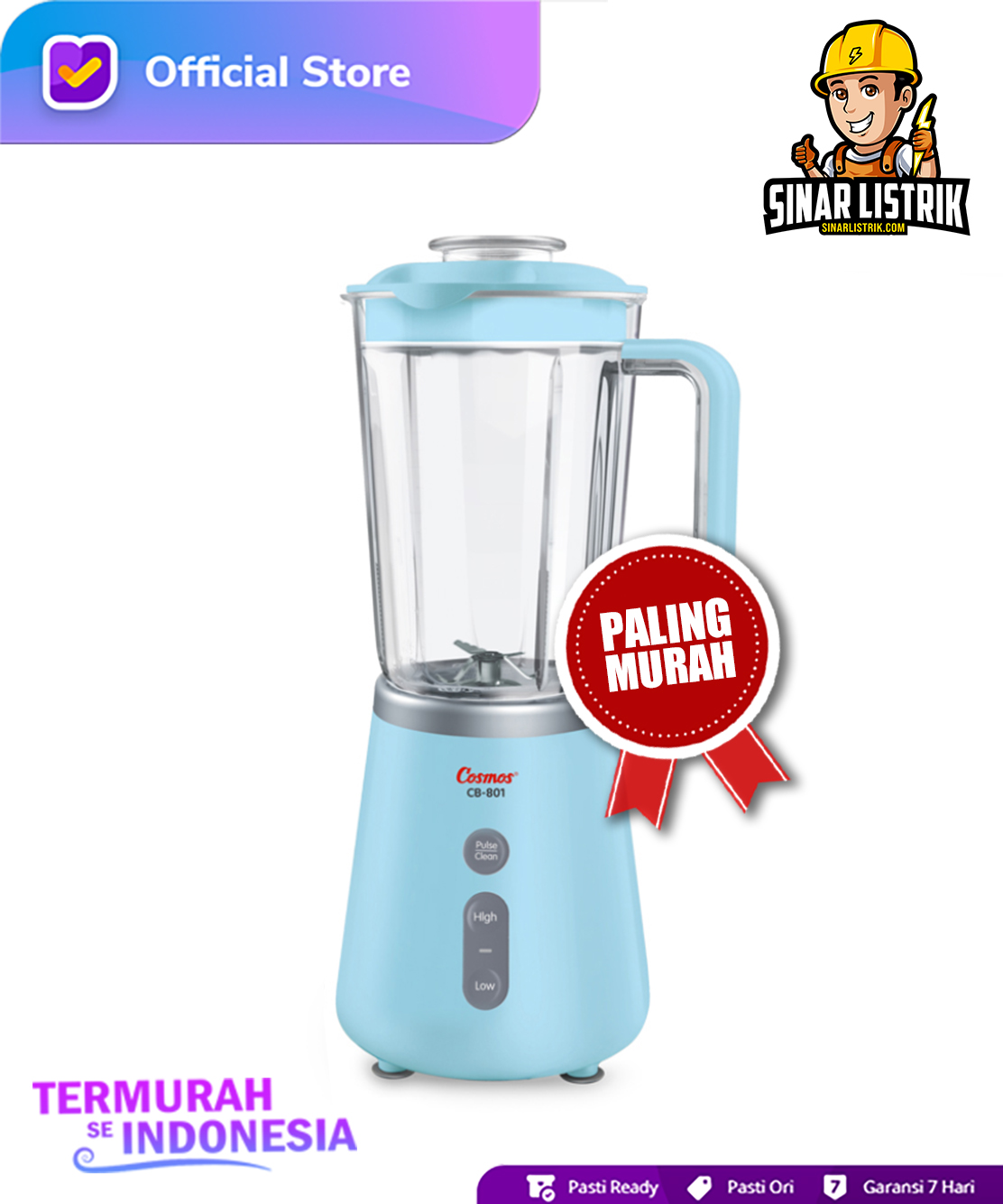 Jual Blender Cosmos 1.5 L Blue CB-801 BL Termurah