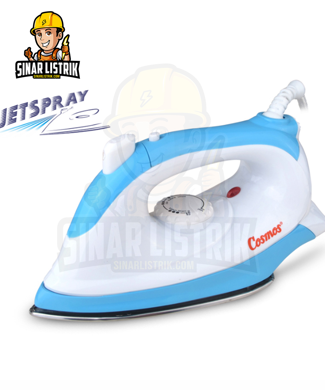 Jual Setrika Cosmos Jet Spray Stainless Steel Soleplate CIS-438 Murah
