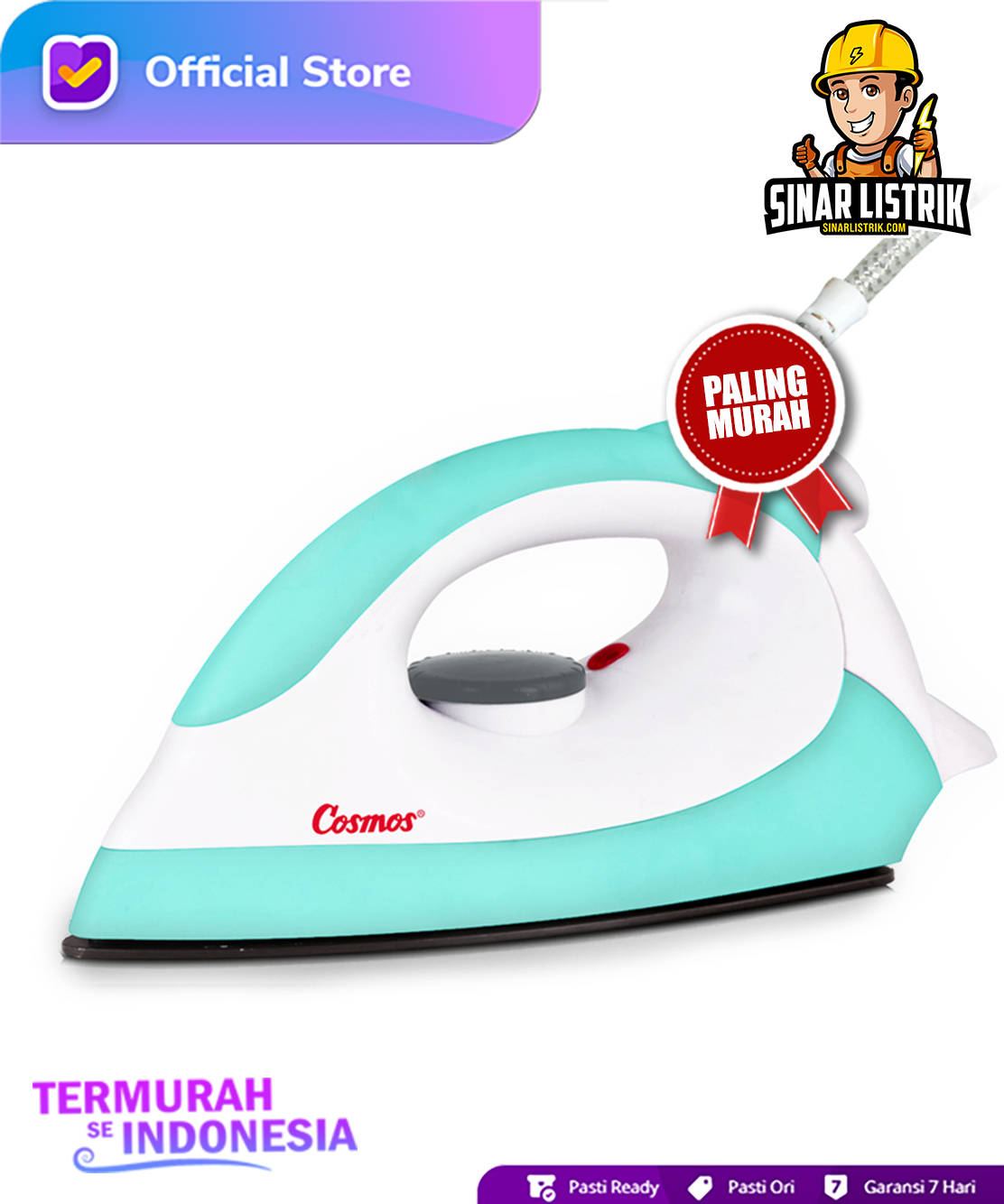 Jual Setrika Cosmos Non Stick Stainless Steel Soleplate CI-4110 N Murah