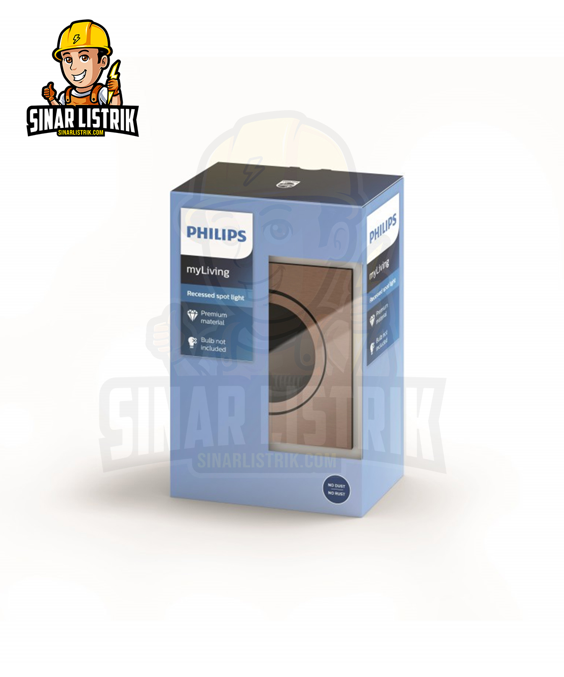 Jual Lampu Philips LED Downlight Donegal Square Copper GU10