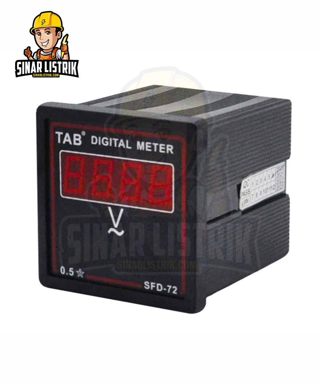 Jual Digital Voltmeter 72x72 600VAC TAB Termurah Seindonesia