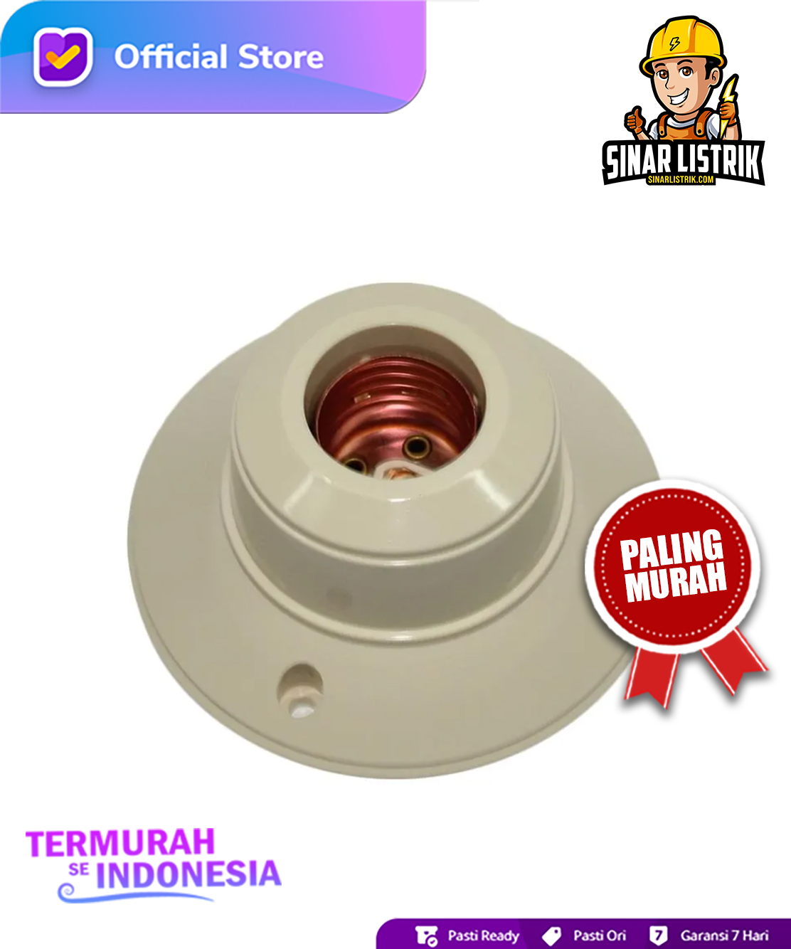 Jual Fitting Lampu Plafon Bulat Broco 1212 E27 Termurah SeIndonesia