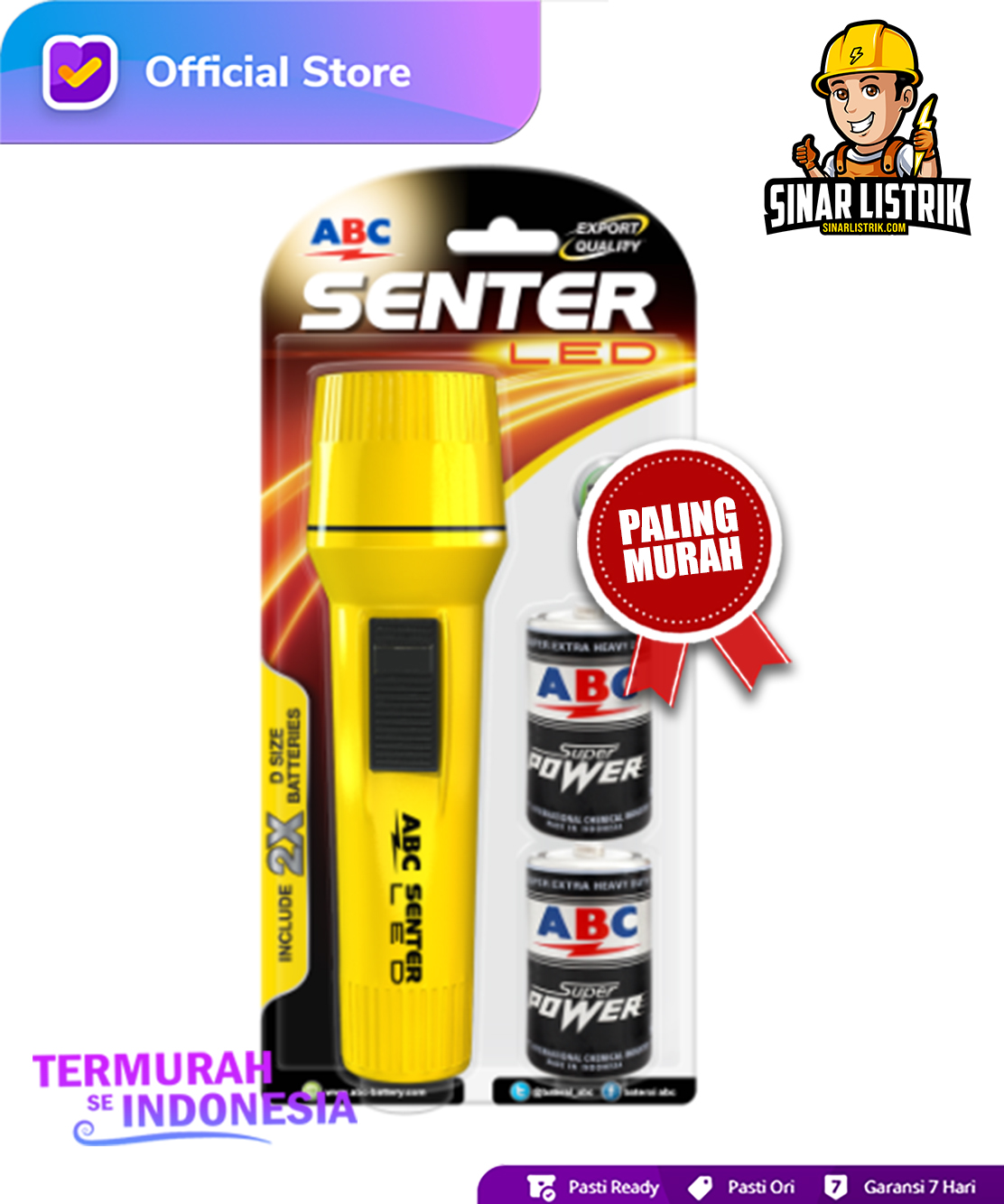 Jual Flashlight LED ABC R20P ABC Super Power 2B Termurah