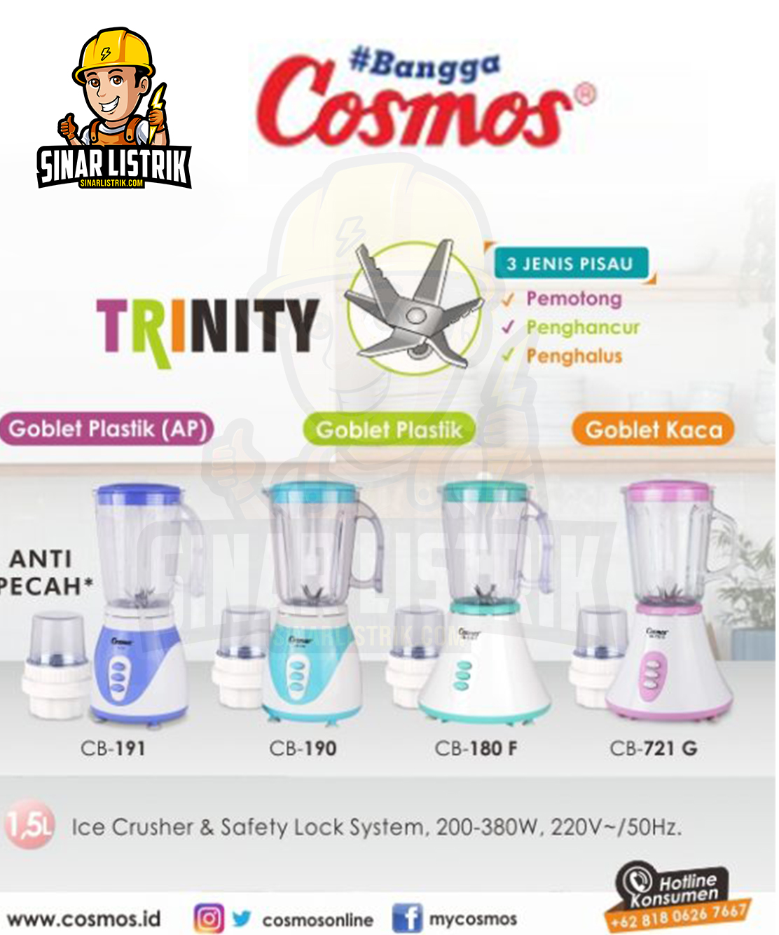 Blender Cosmos CB-190 1,5L Elektronik Termurah Seindonesia