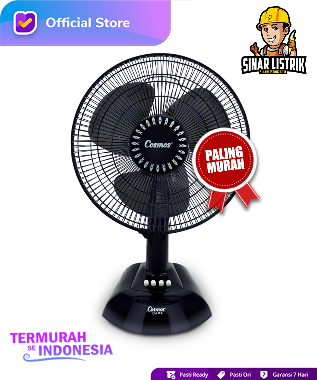 Kipas Angin Cosmos 12-LDA | Elekronik Termurah Hanya di sinarlistrik.com