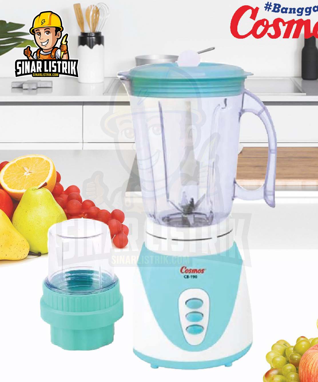 Blender Cosmos CB 191 / CB-191 / CB191 Trinity Blade 1.25 Liter Lt L