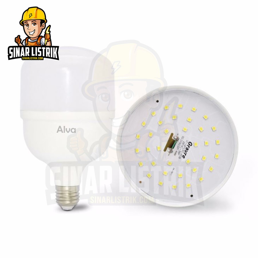 LED 15 Watt Lampu Alva Platinum Putih T Bulb Cool Daylight - 15 Watt