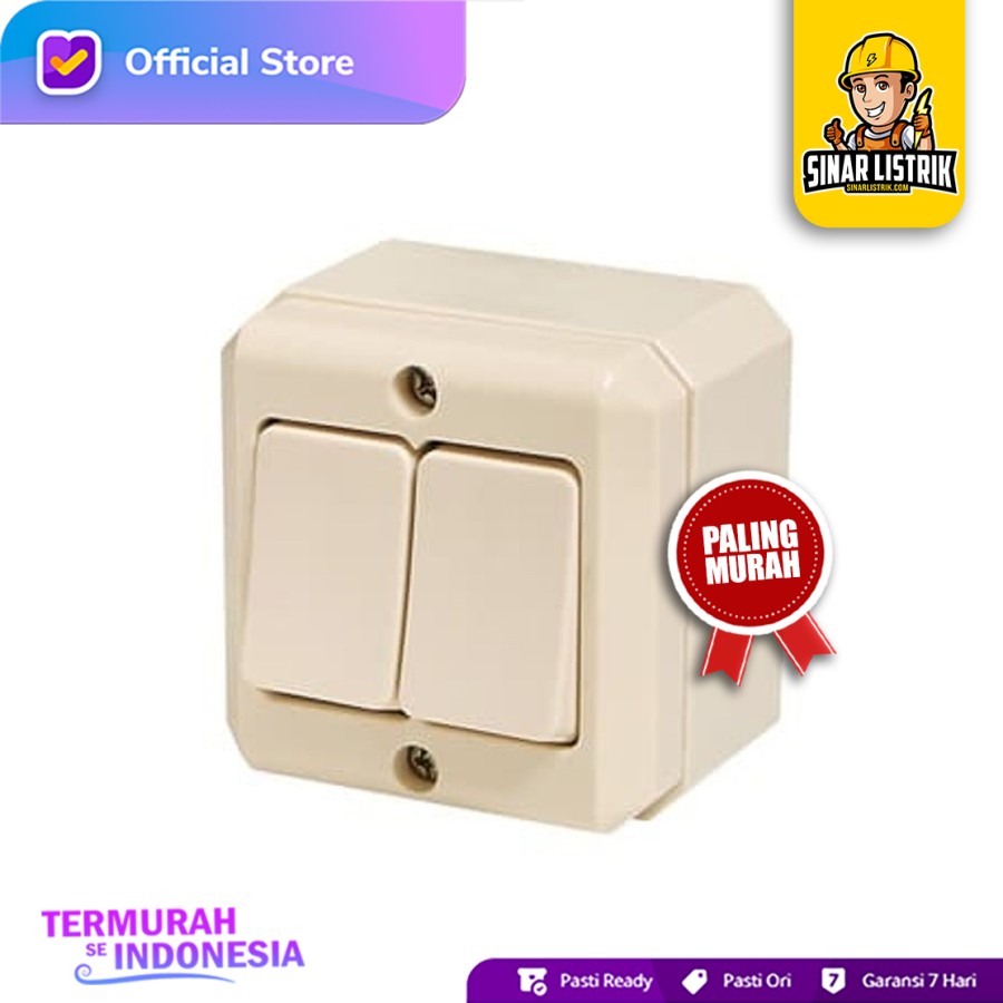 Saklar Single Outbow / Tombol On Off Lampu Broco New Gee 16210 1G