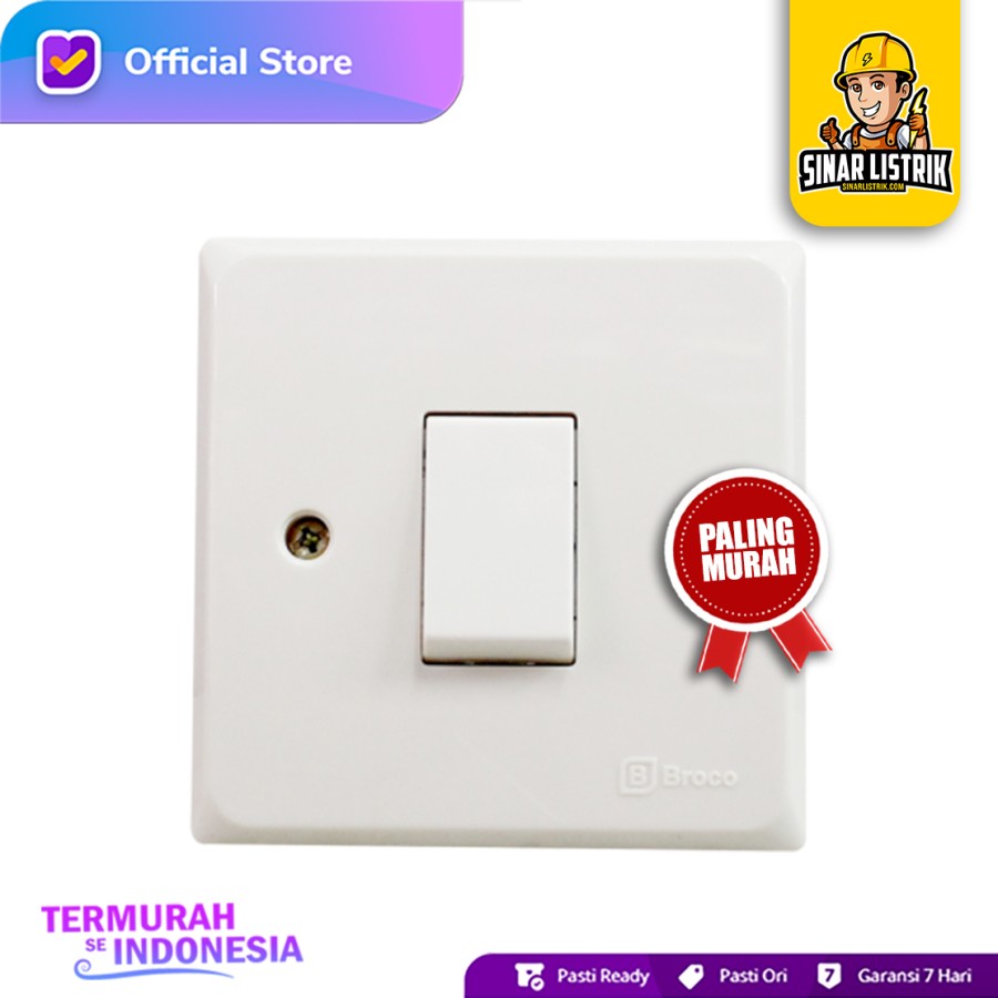 Steker T (Persegi) / 3 Lubang - Broco New Gee 13830