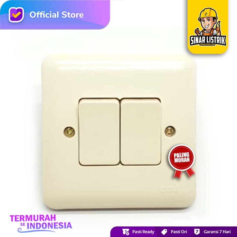 Broco IB Saklar Engkel / Tanam / Inbow Art 6622U Double Switch