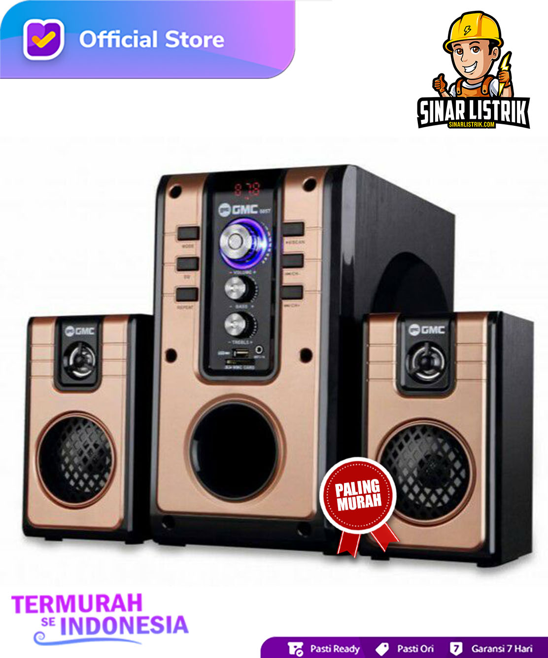 Speaker GMC 885T Bluetooth /885 T Super Woofer Extra Bass Booster