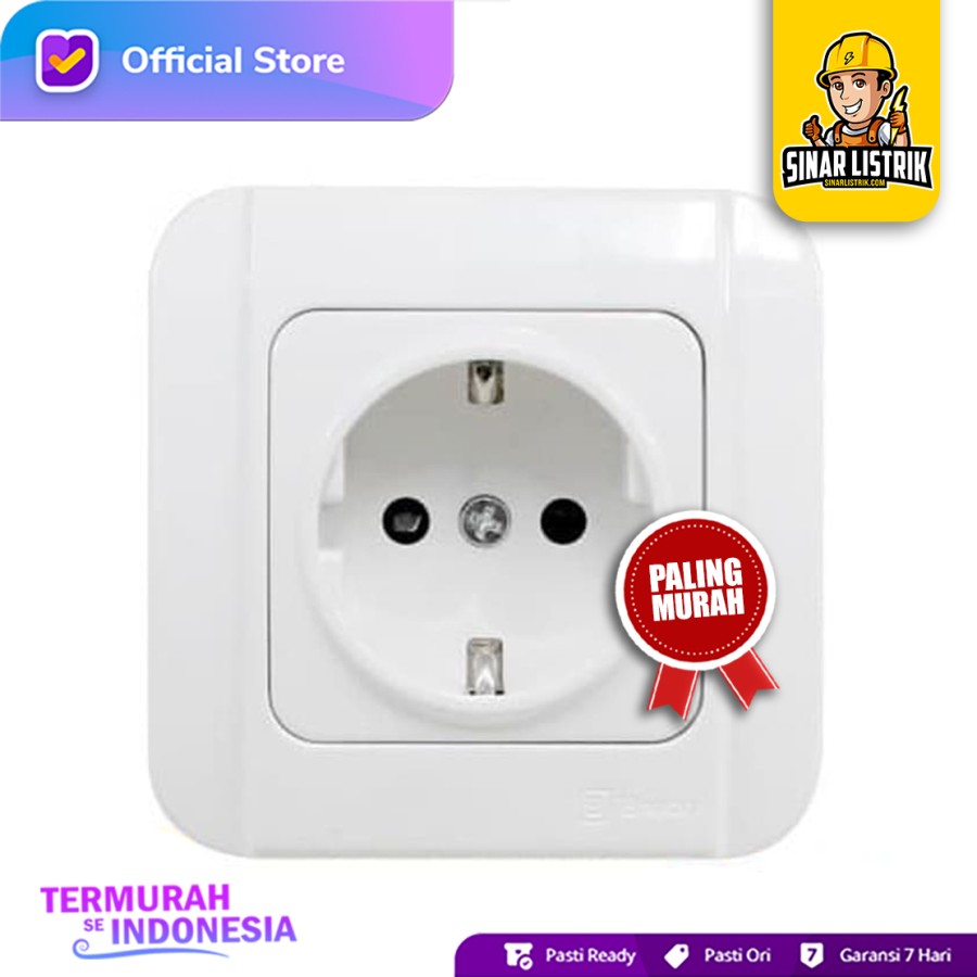 Stop Kontak Single Dinding Broco Galleo G151-55s