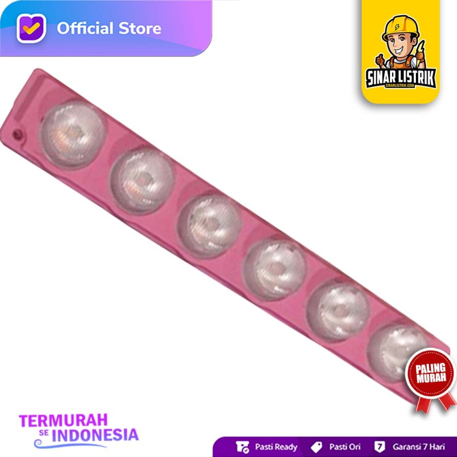 6 Mata Pink Lampu LED Modul Mata 6 Mata 12 Volt 6 W Watt Module