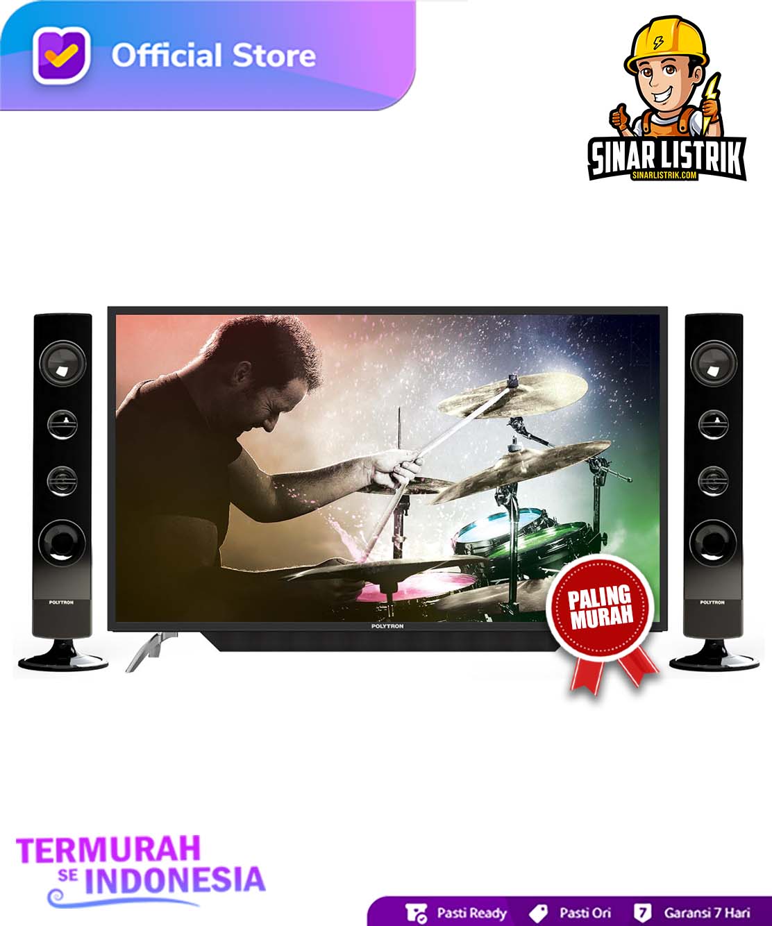 Polytron PLD-40T8950 LED TV 40" / Politron PLD40T8950 Full HD