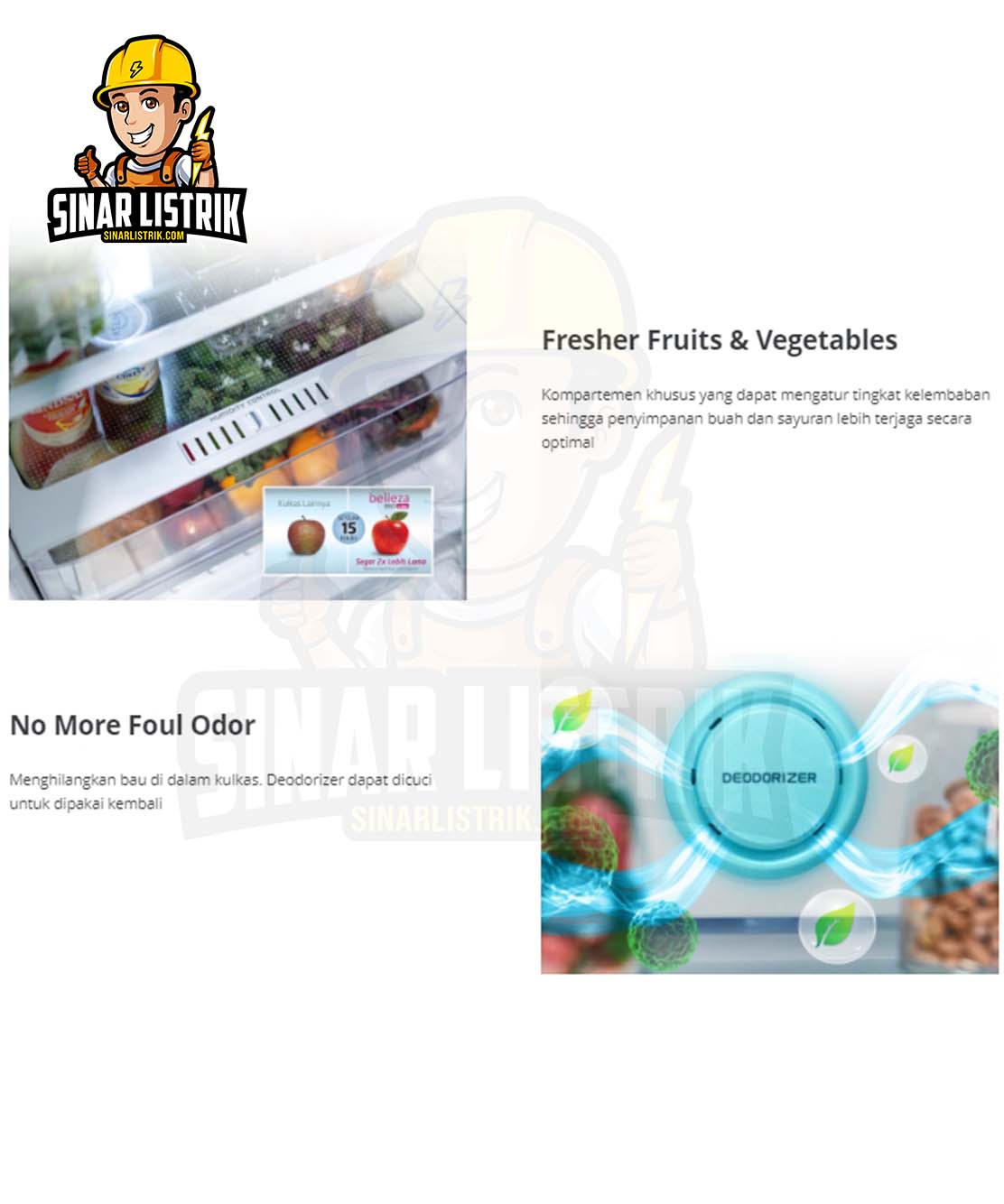 Polytron Belleza PRM-430 Big Liter 300 L Kulkas PRM 430X POLITRON