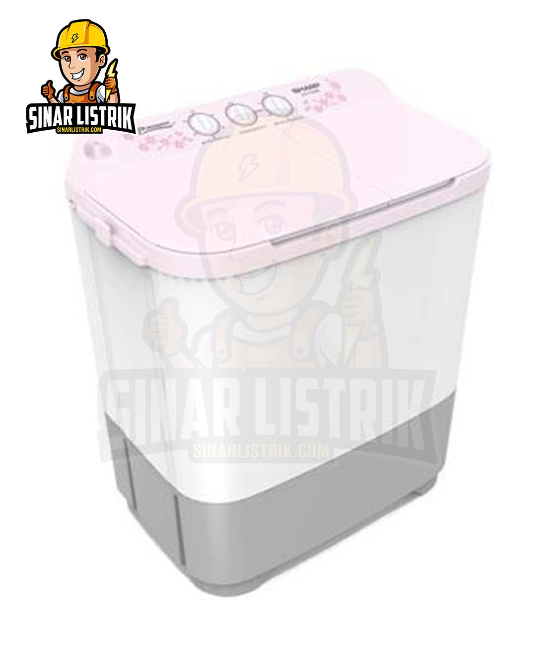 SHARP ES-T90MW Mesin Cuci 2 Tabung 9 Kg Washing Machine