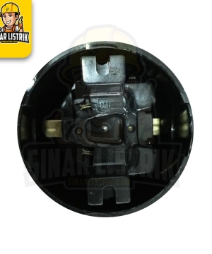 Broco Stop Kontak Bulat 6130 Hitam / Arde Outbow Tempel 16A 250V