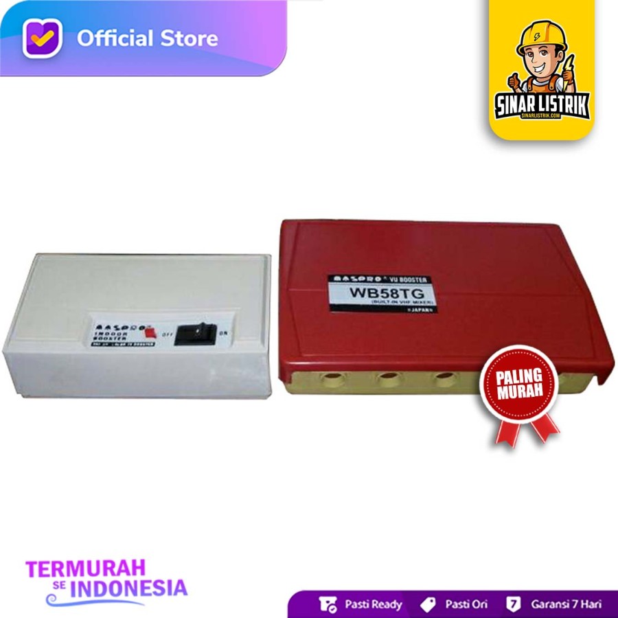 Booster Bawah Antena MASPRO WB 58 TG untuk TV LED LCD UHF VHF