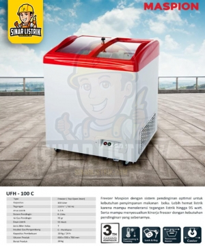 Chest Freezer Box Maspion UFH 100C Sliding Door