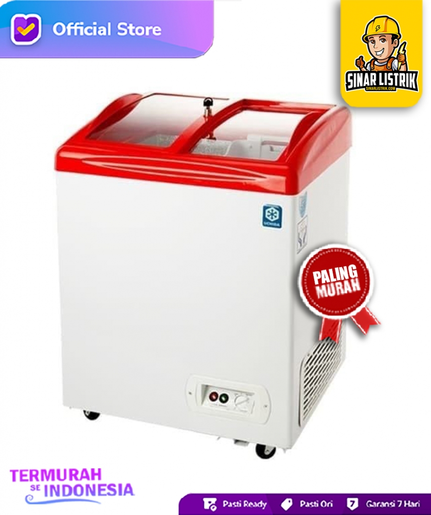 Chest Freezer Box Maspion UFH 100C Sliding Door