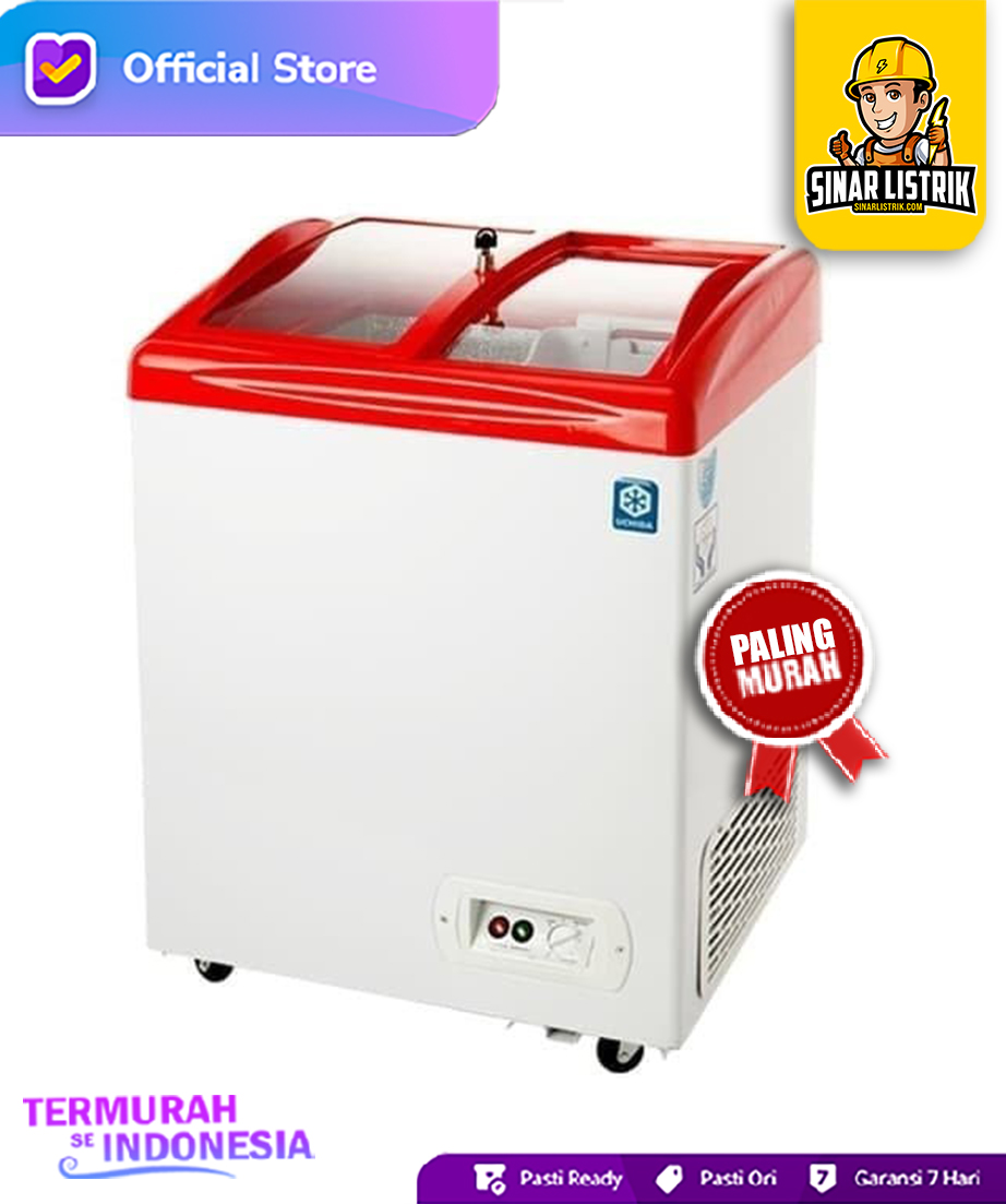 Chest Freezer Box Maspion UFH 100C Sliding Door