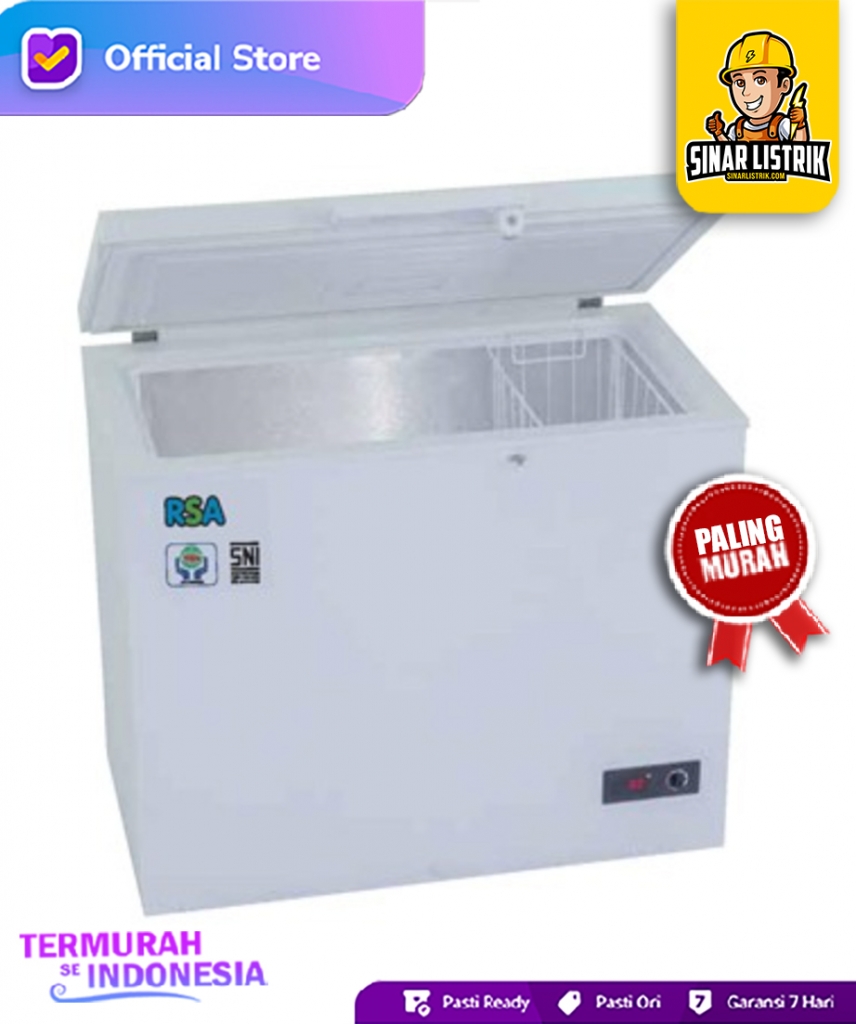 Chest Freezer Box RSA CF210 Pembeku Daging 200L