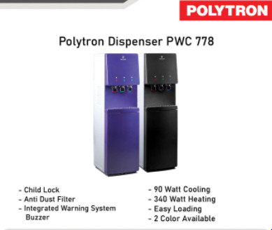 Dispenser Polytron PWC-778 LX / LV Galon Bawah PWC778 PWC 78