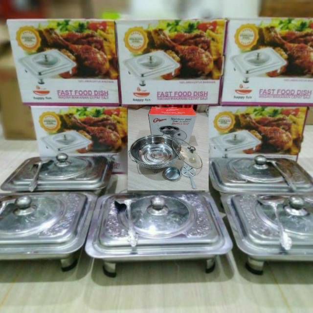 Prasmanan Fast Food Dish Kaca Variasi Happy Fun