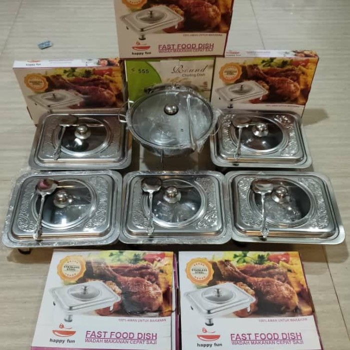 Prasmanan Fast Food Dish Kaca Variasi Happy Fun