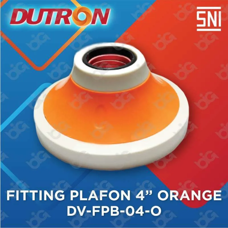 Fitting Lampu Plafon Dutron 4' dv fpb04 Orange