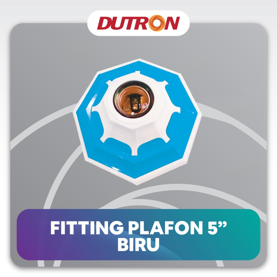Fitting Lampu Plafon Dutron 5' dv fps05 Biru