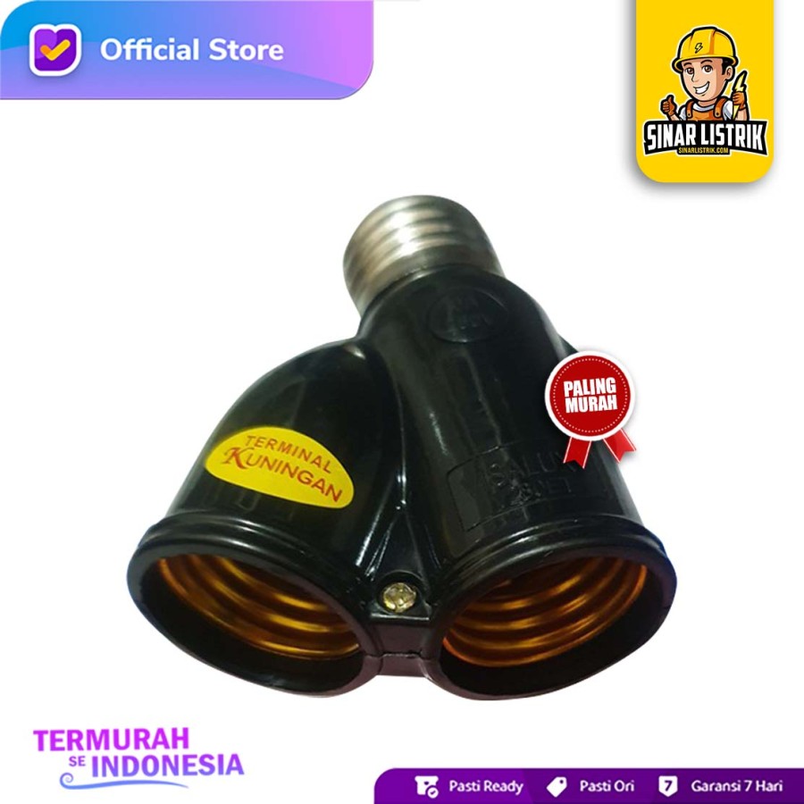 Fitting Tarik Visalux V280 et / Fitt Lampu Cabang 2 V 280 Warna Hitam