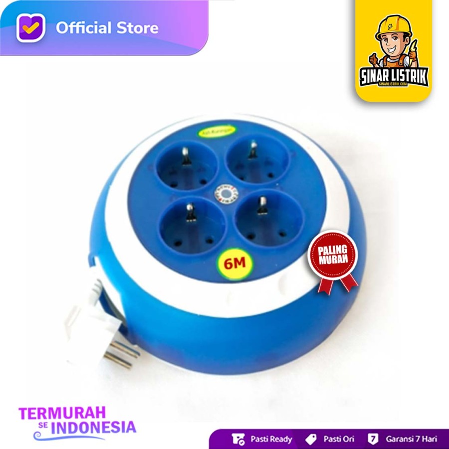 Kabel Roll 4 Lubang - Uticon CR2810 10 Meter Murah dan Berkualitas