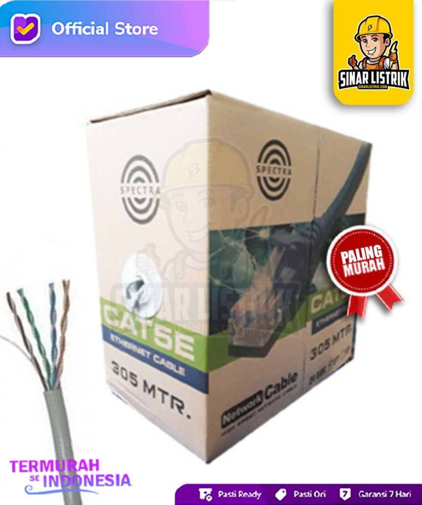 Kabel Lan Spectra UTP Cat5E / Cat 5E Ethernet - Internet 1 roll 305 M