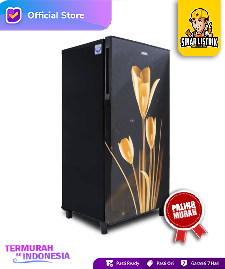 Kulkas AQR-D181 (Bunga) Lily Biru Dan Kuning