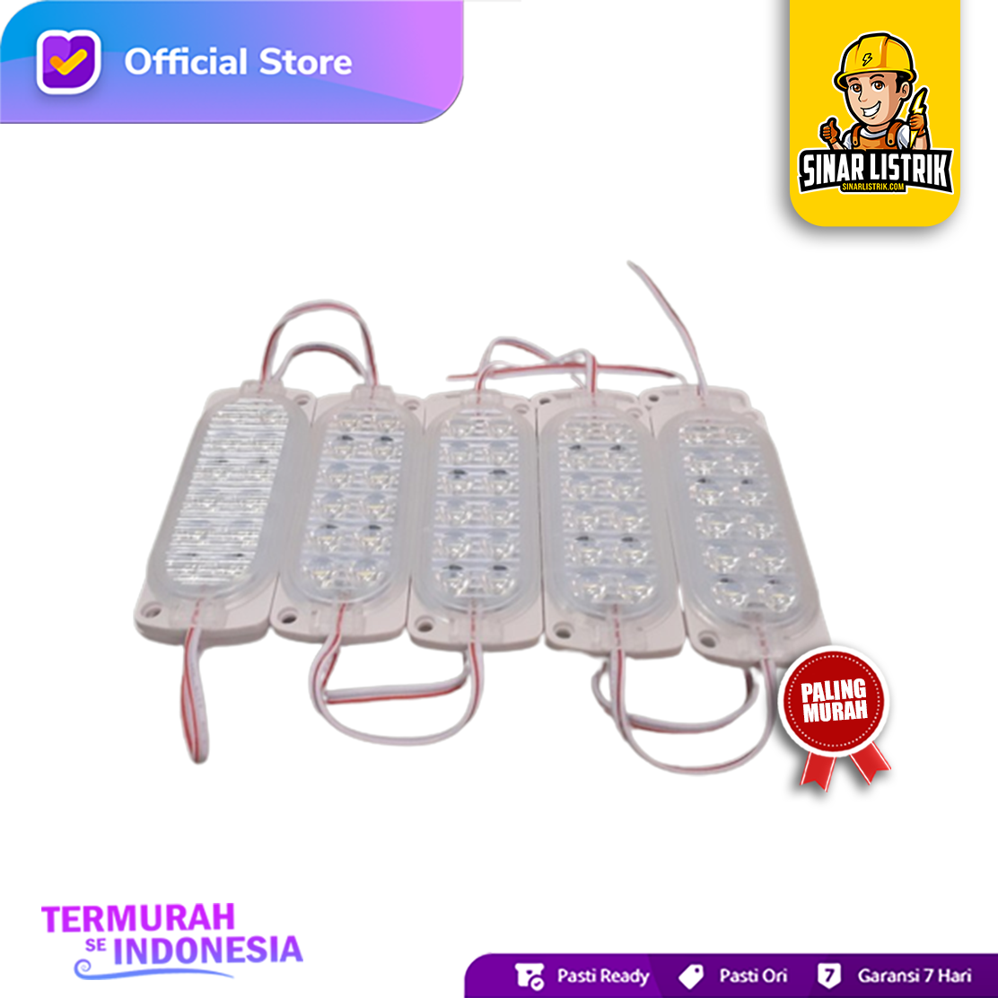 Lampu LED 12 mata putih 12V