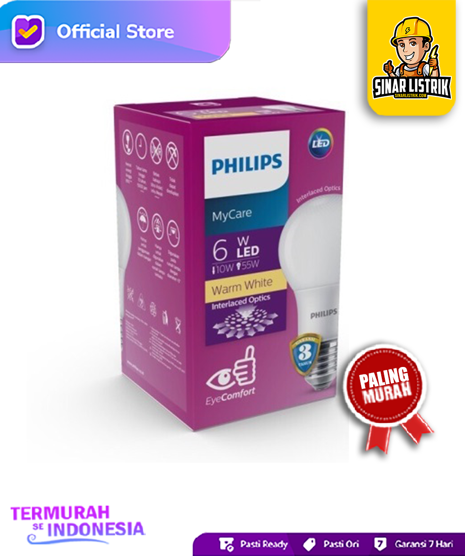 Lampu LED PHILIPS Kuning 6W
