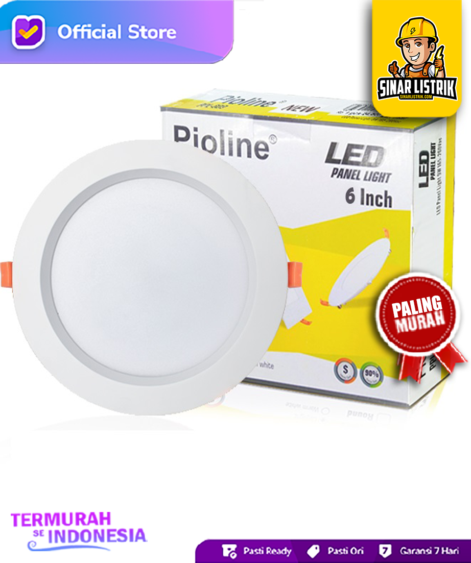 Lampu LED PIOLINE 6 Inch 12 Watt PPL812 Round Warm White