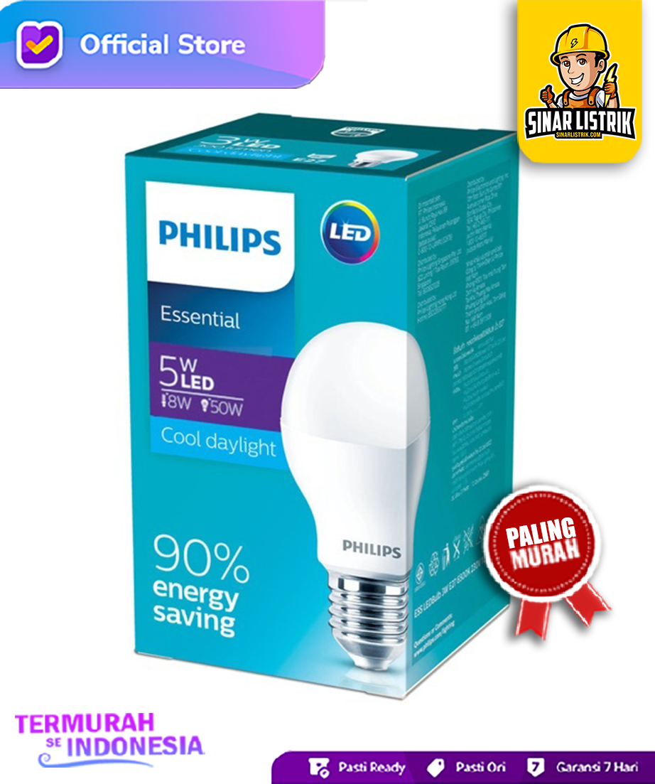 Lampu LED Philips Essential 5 Watt