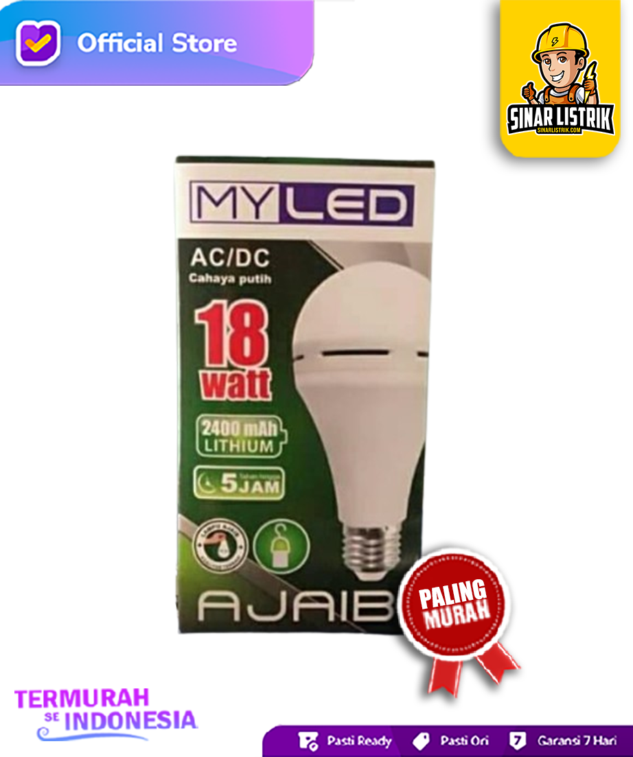 Lampu Magic 2 Baterai My Led 18 Watt