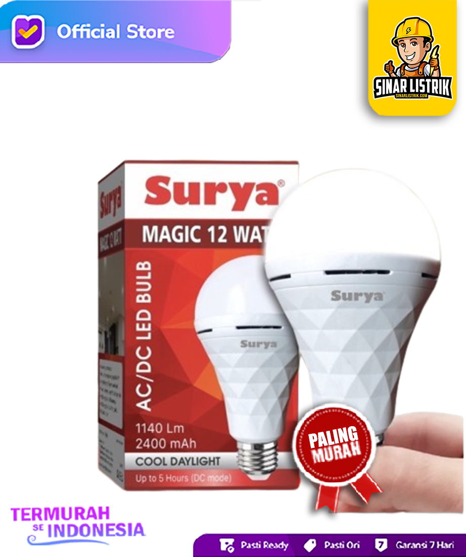 Lampu Magic Emergency SURYA 12W