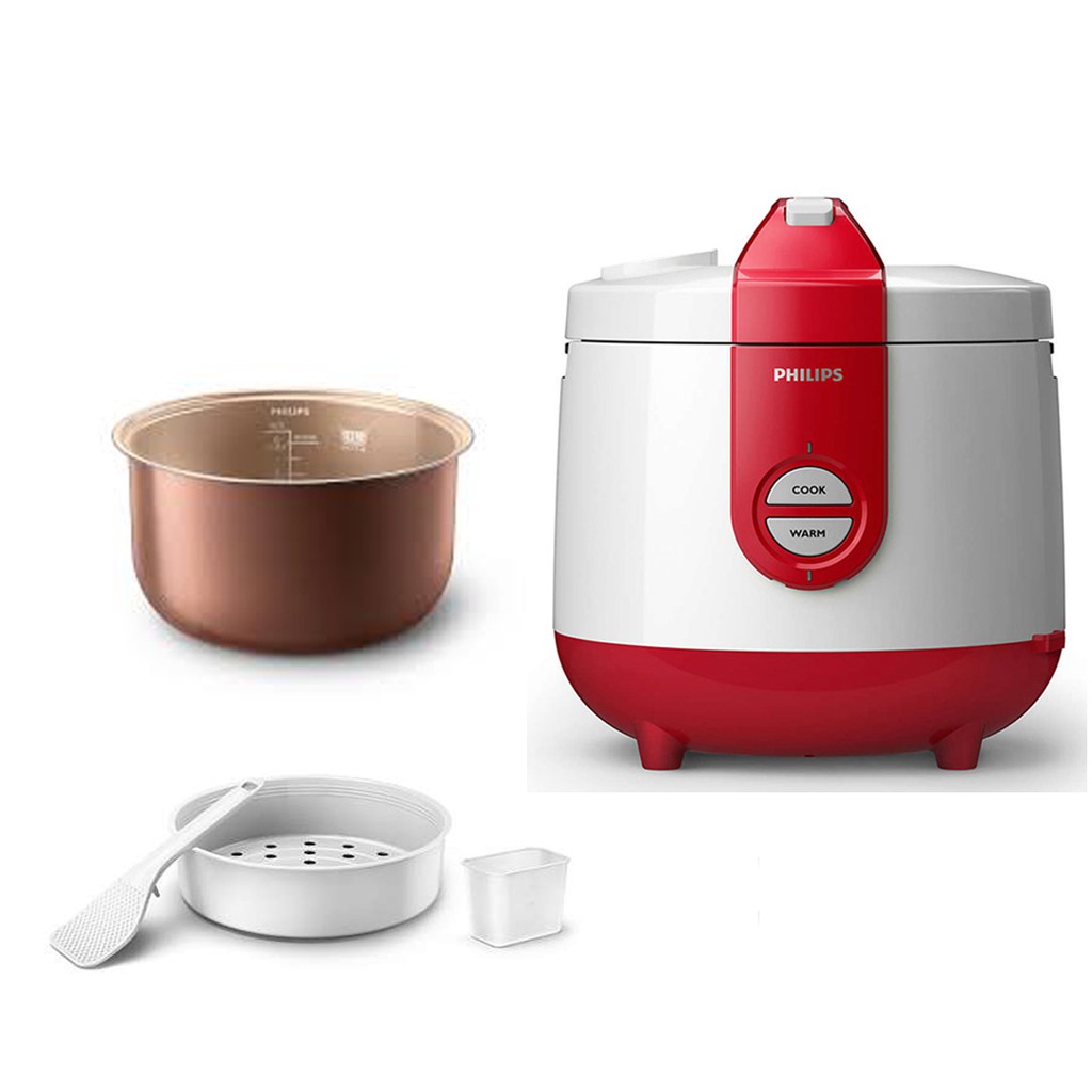 Rice Cooker 2L Philips hd3119/32 red white