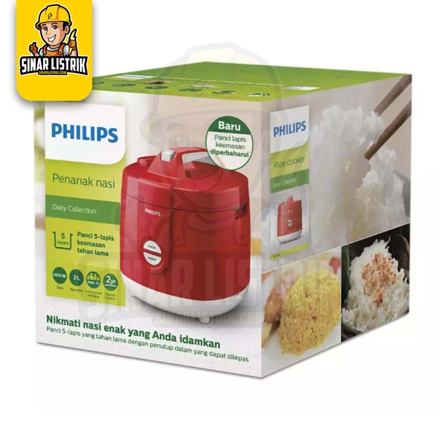 Rice Cooker 2L Philips hd3131/32 red