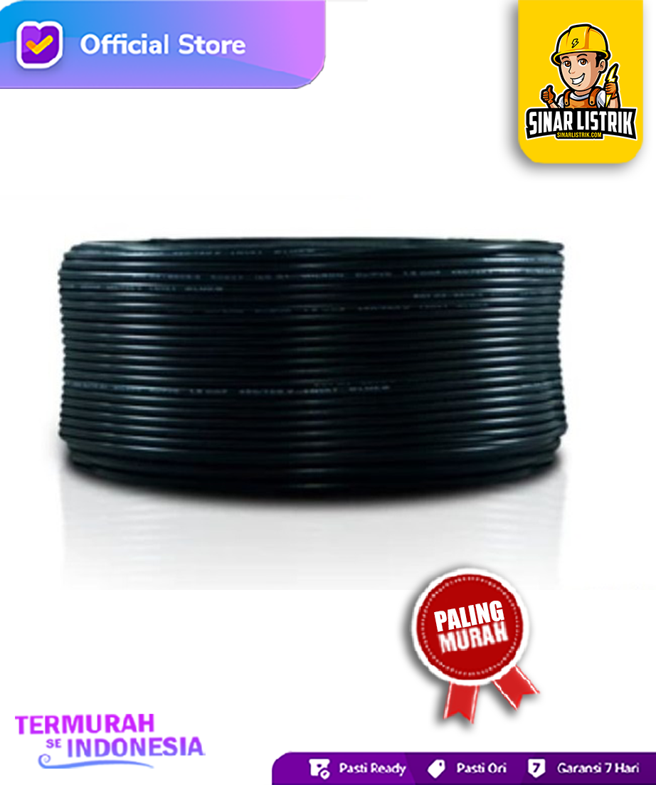 Kabel NYA Wilson 1.5 mm 50 Meter Hitam