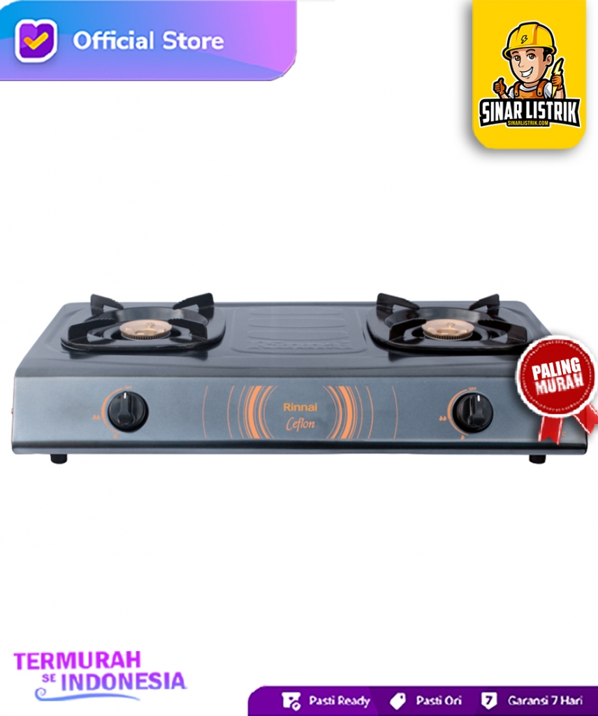 Kompor Rinnai 522c 2 Tungku TF Desain Modern