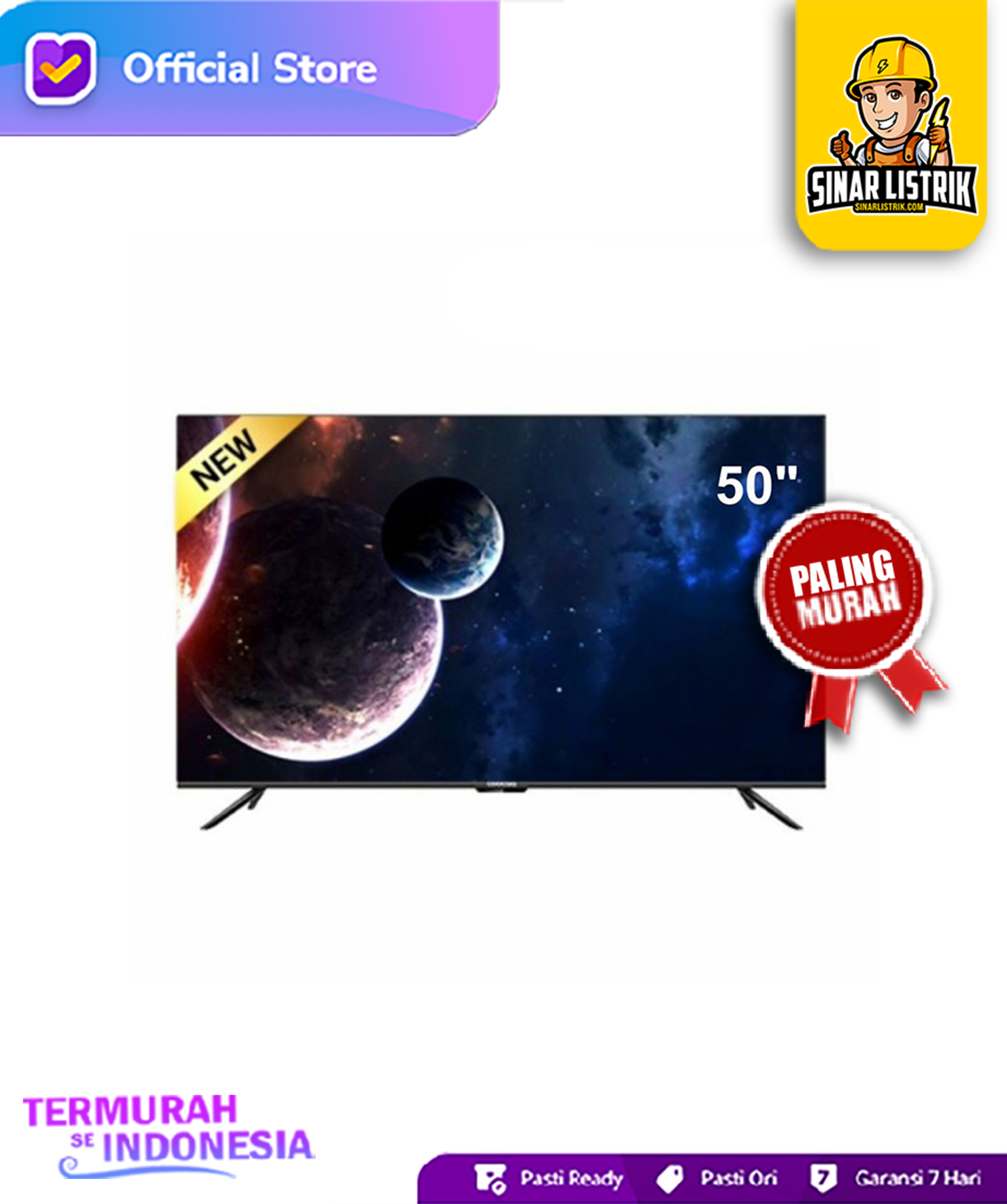 LED 50 COOCAA CUC7500 Android 10 Smart TV 4K UHD